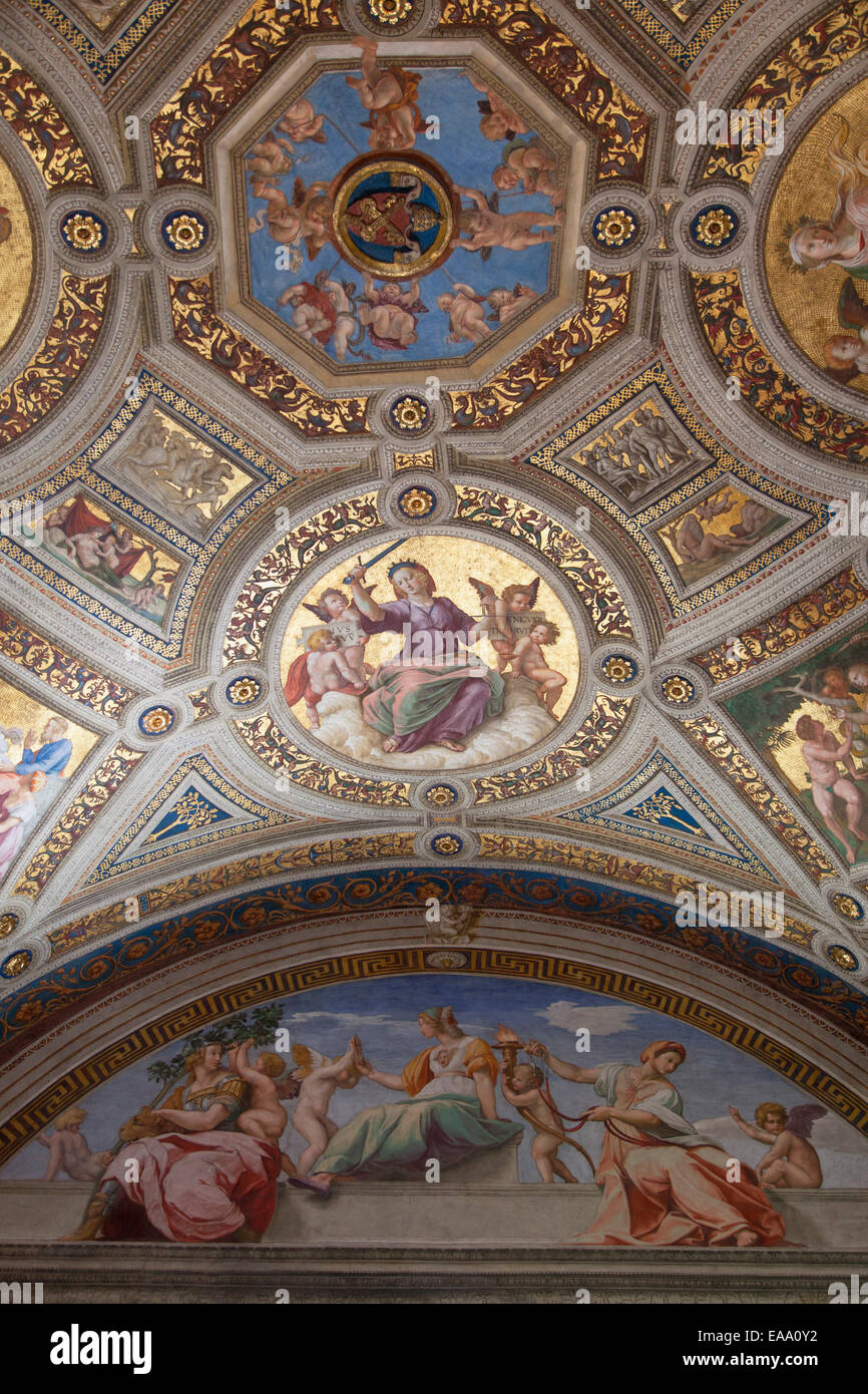 Ceiling of Room of the Signature inside Vatican Museum (UNESCO World ...