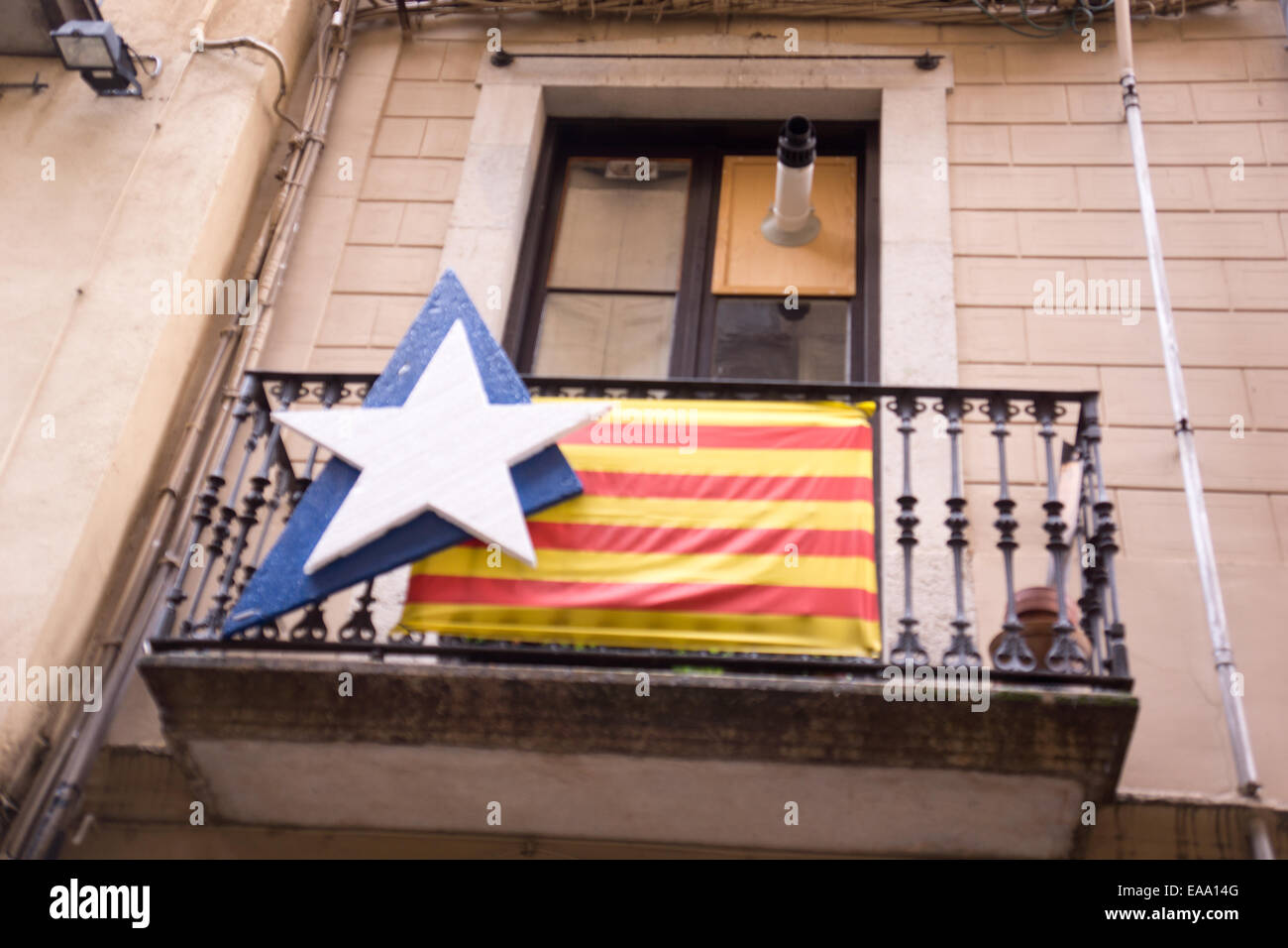 Catalonia independence flag hanging hi-res stock photography and images ...