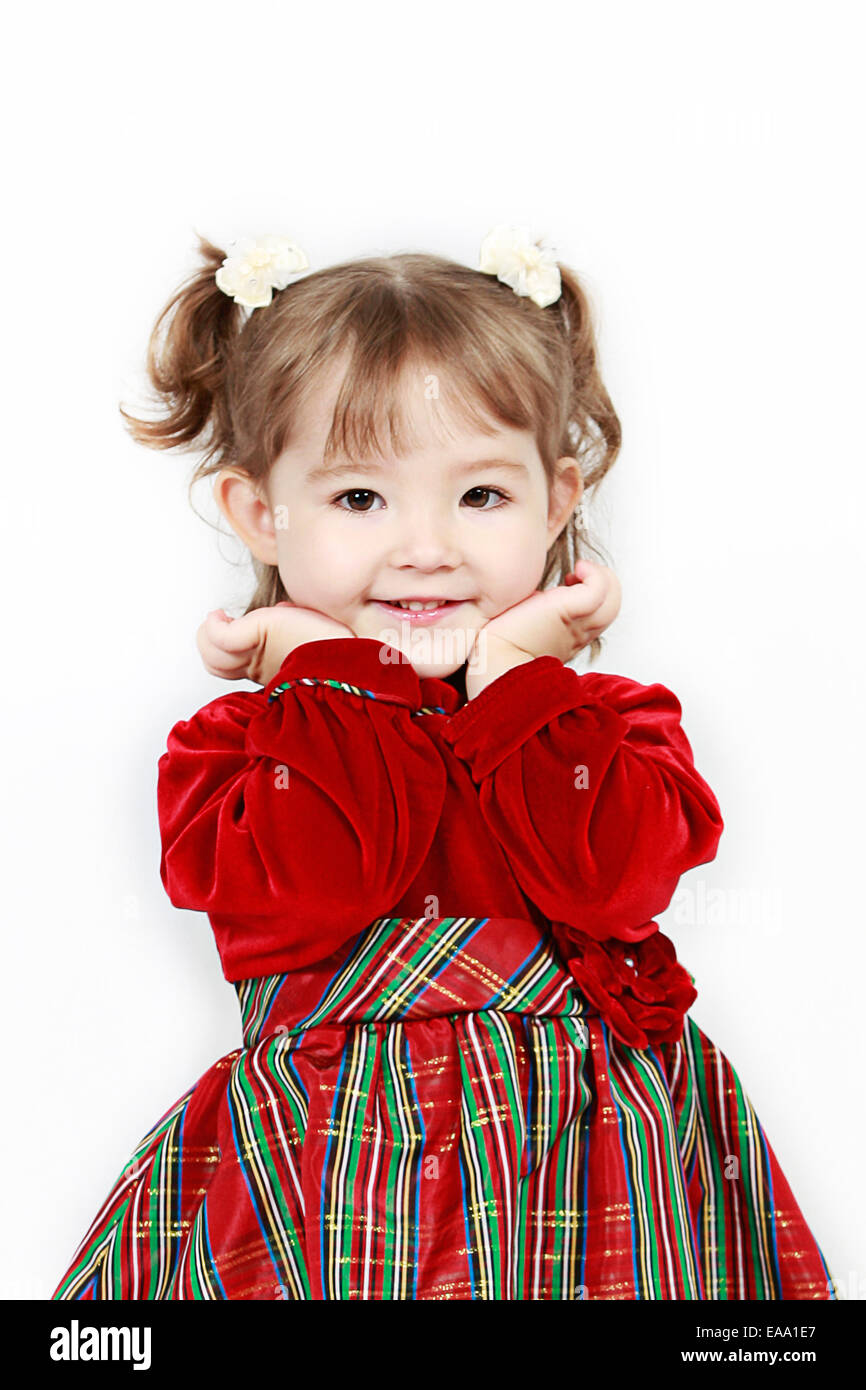 Little Baby Girl in pink dress Stock Photo - Alamy