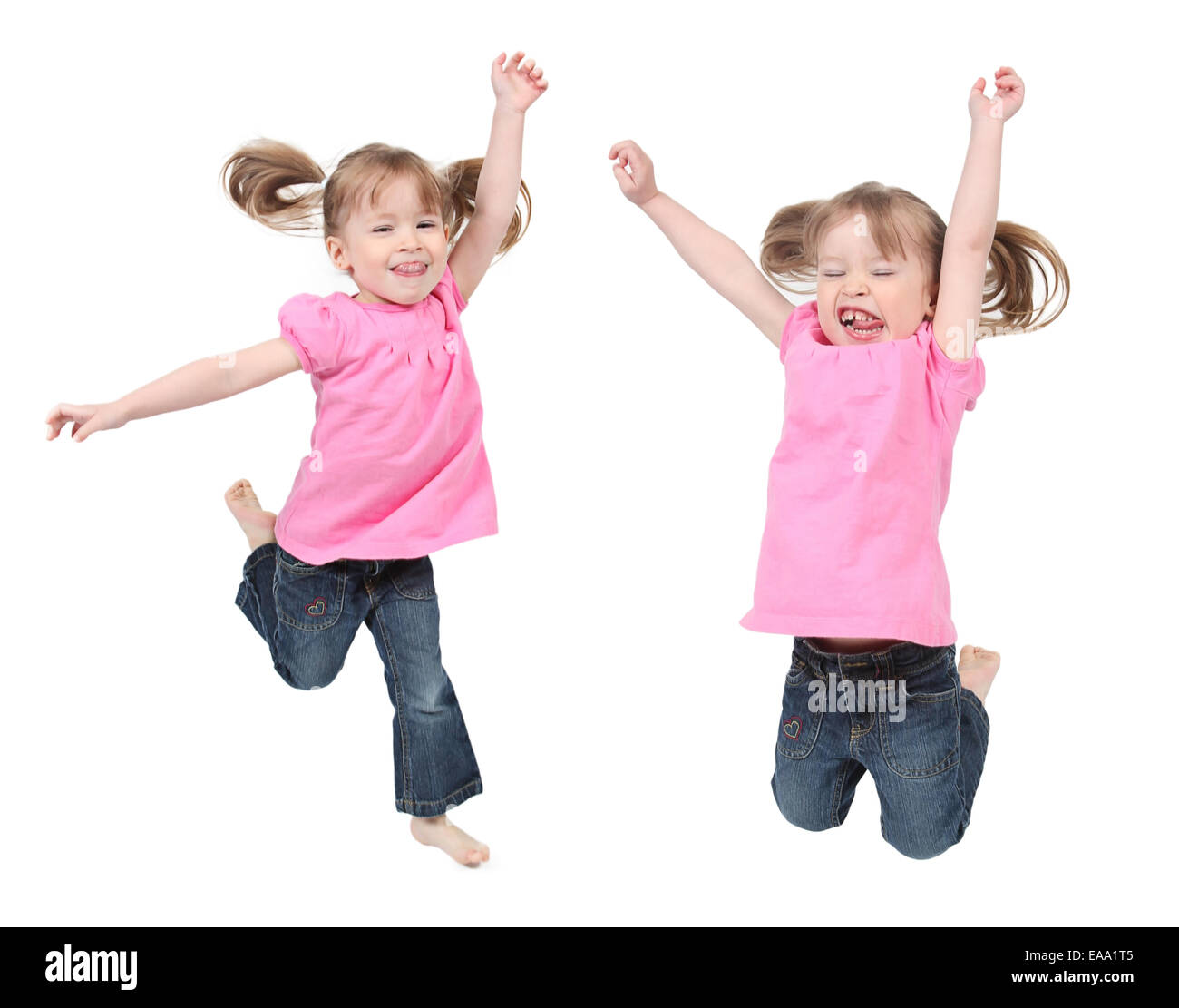 Girls jump Cut Out Stock Images & Pictures - Alamy
