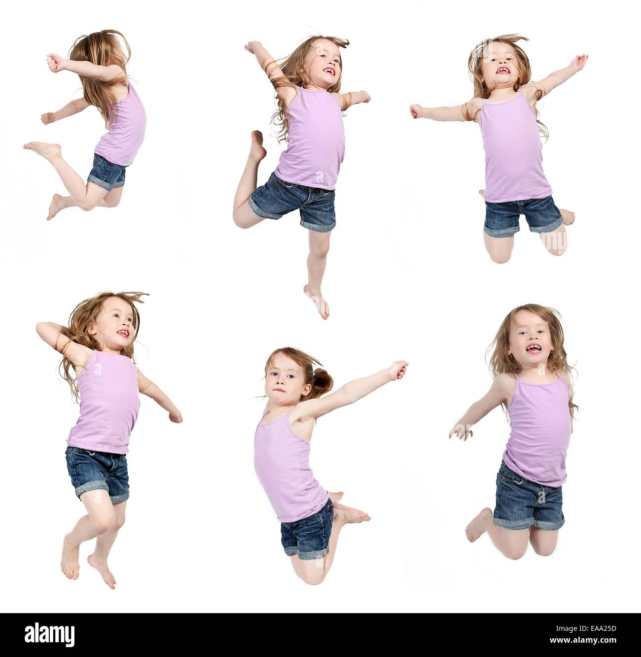 Beautiful Little Girl Posing for Camera in Studio Stock Photo - Alamy