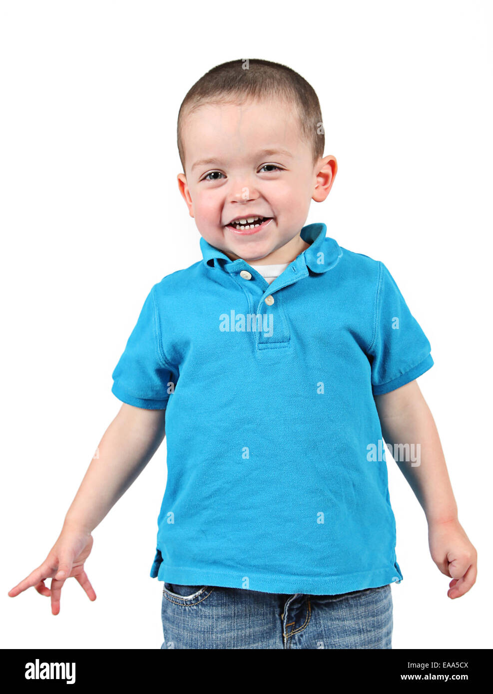 Cute little baby boy posing for camera Stock Photo - Alamy