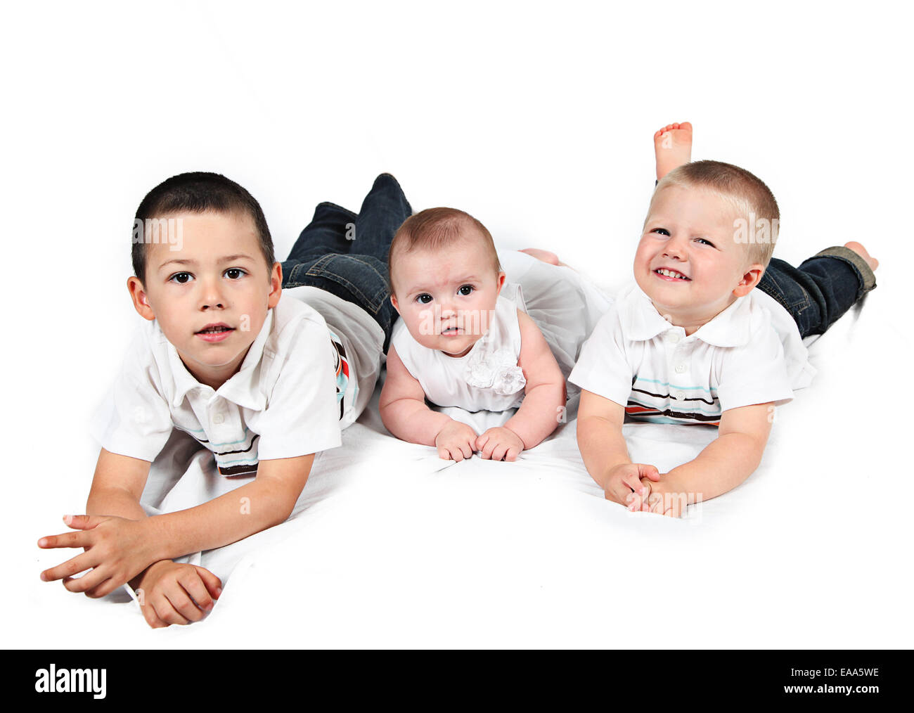 Couple with 2 kids Cut Out Stock Images & Pictures - Alamy