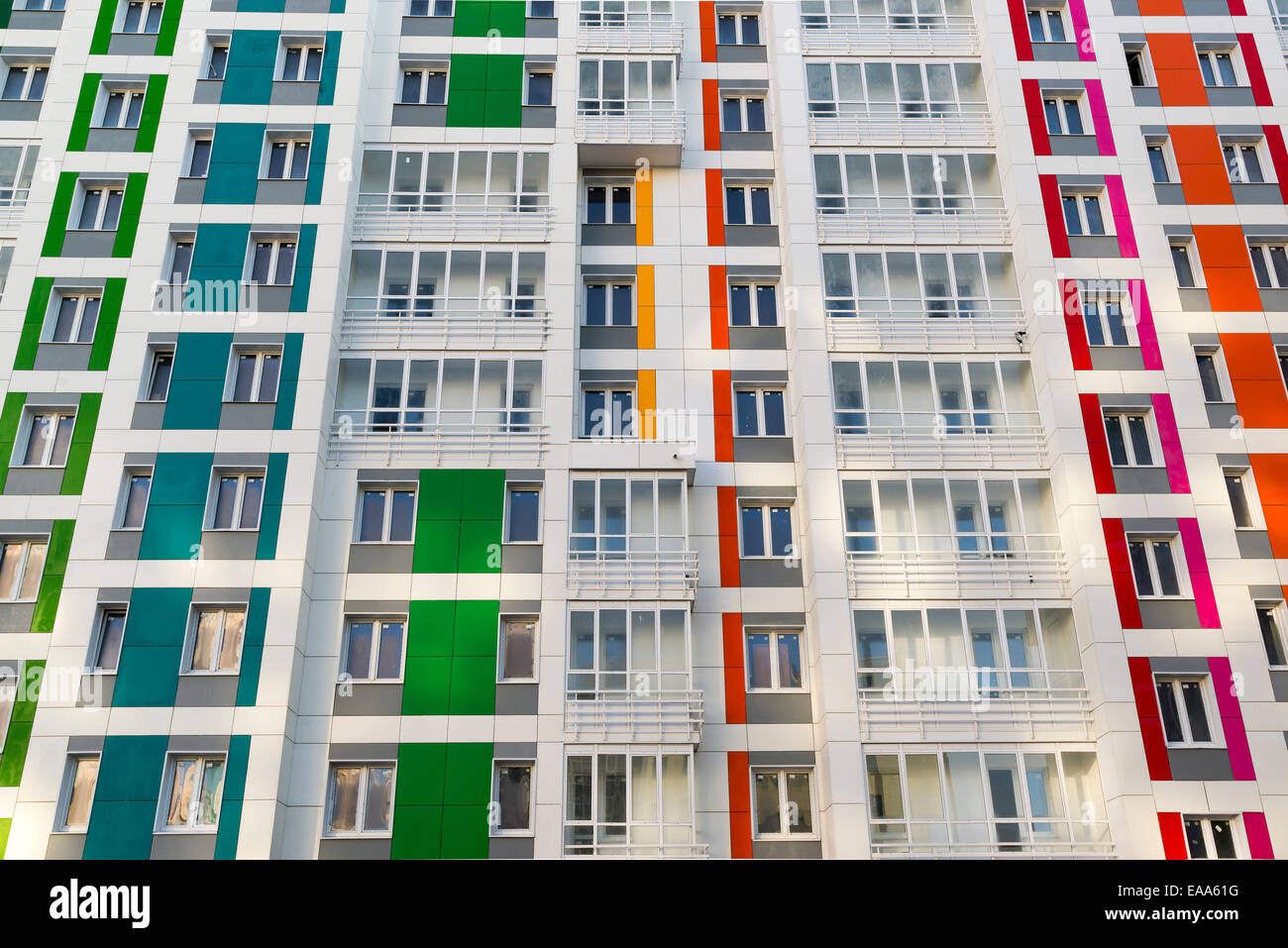 Beautiful modern house with colorful facades Stock Photo - Alamy