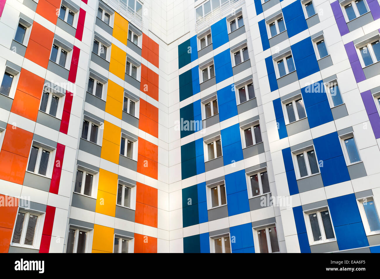 Beautiful modern house with colorful facades Stock Photo - Alamy