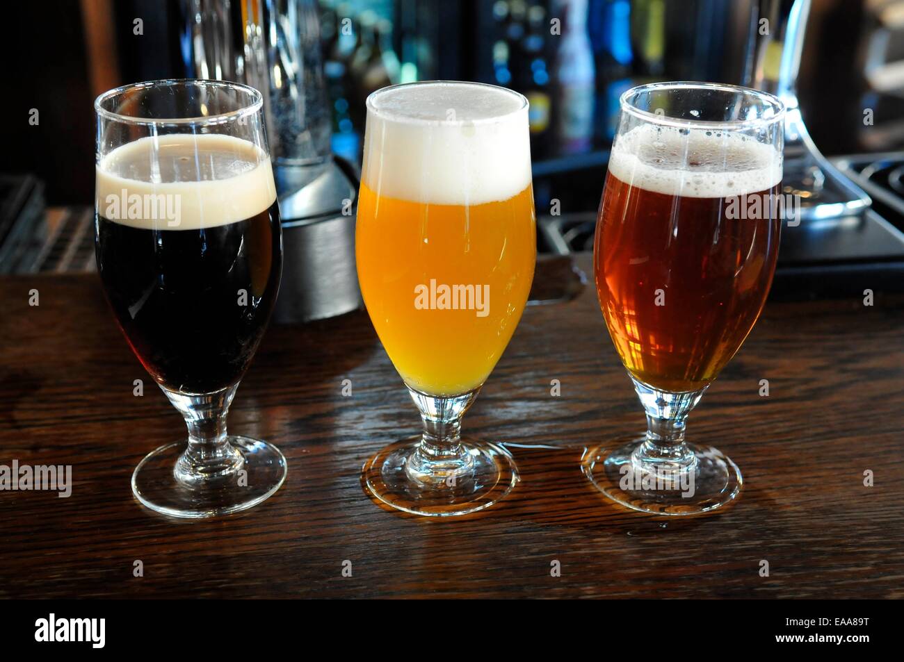 Three pints of beer hi-res stock photography and images - Alamy