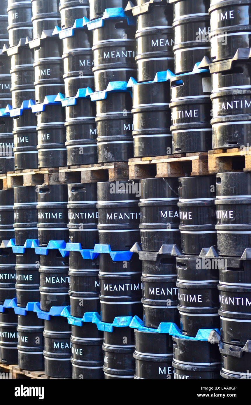 Barrels of Meantime Beer, Meantime Brewing Company, Greenwich, London ...