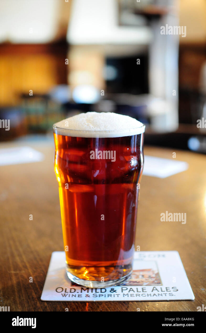 Pint of Harveys Best Bitter beer on a pub table Stock Photo - Alamy