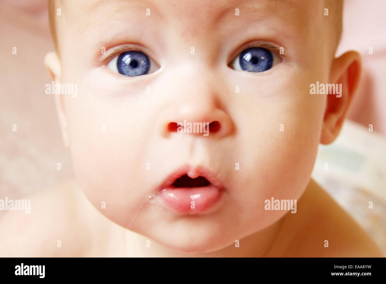 Little Baby Girl - Closeup of Babies face Stock Photo - Alamy
