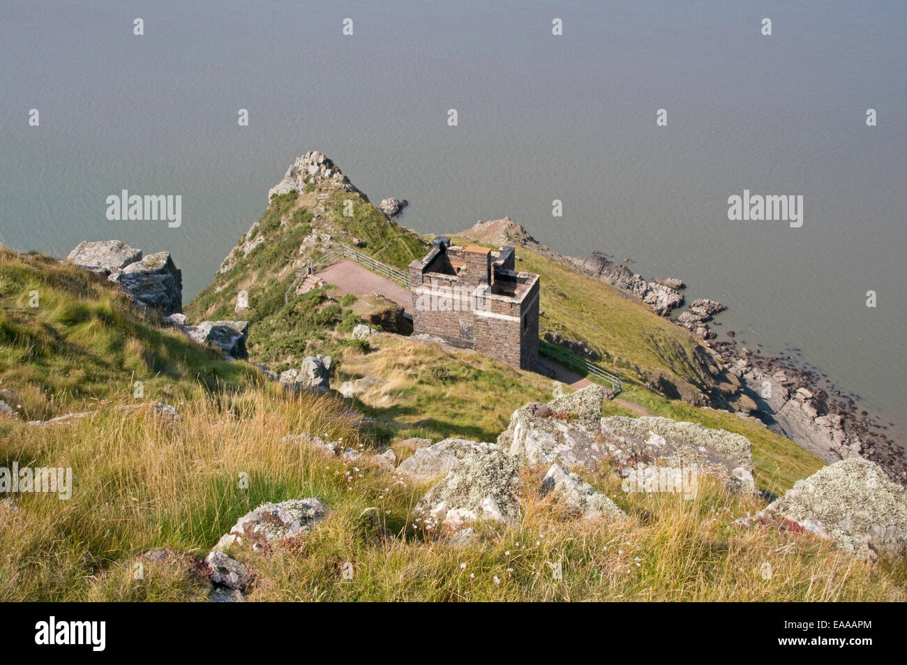 The old disused coastgurad lookout at Hurlstone Point on the North ...