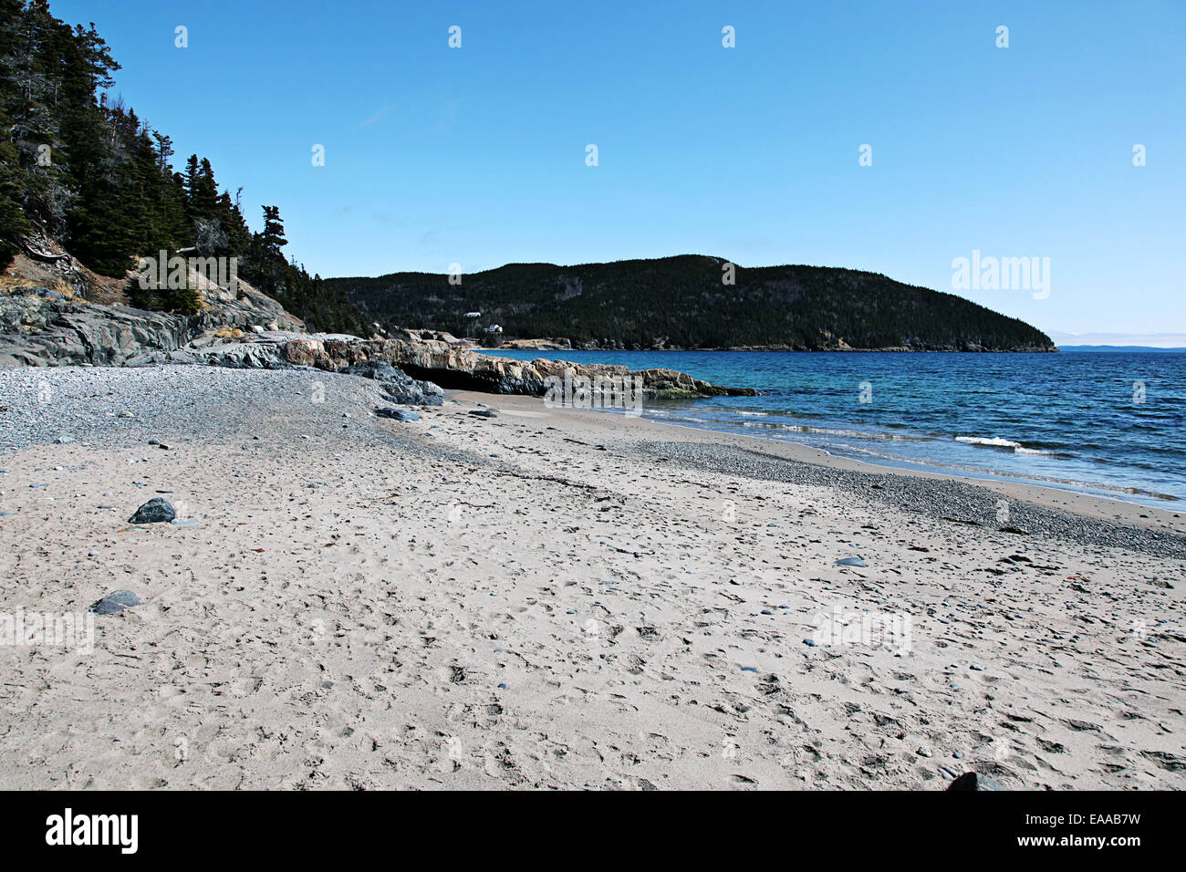 Beautiful sandy beach in rural newfoundland Stock Photo - Alamy