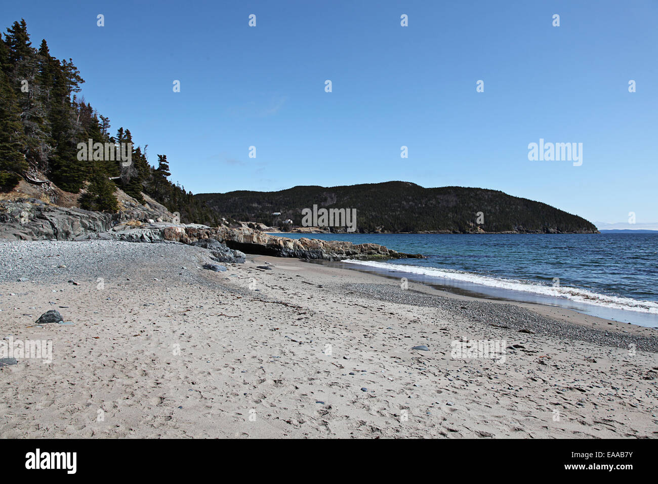 Beautiful sandy beach in rural newfoundland Stock Photo - Alamy