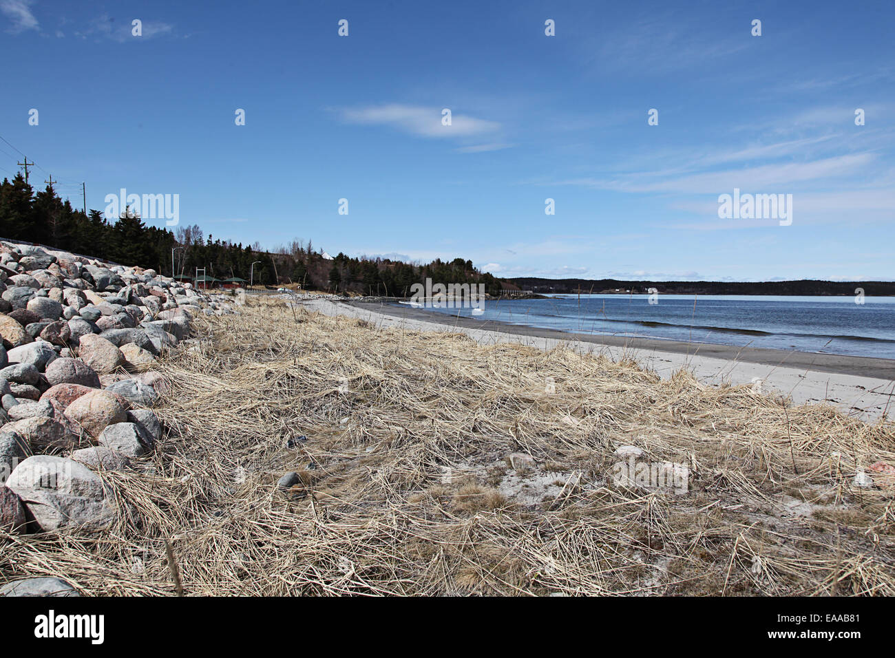 Beautiful sandy beach in rural newfoundland Stock Photo - Alamy