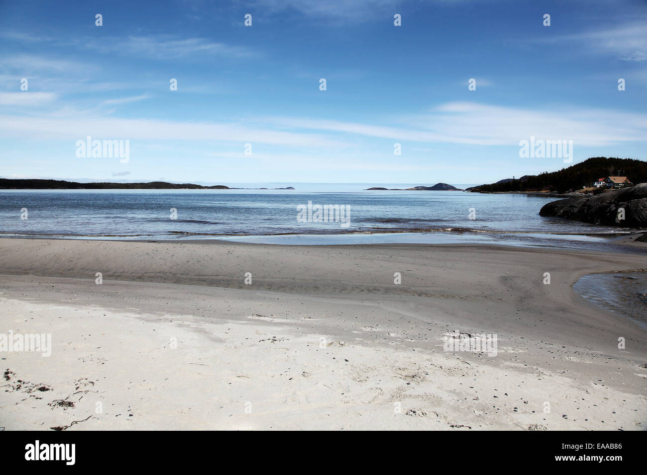 Beautiful sandy beach in rural newfoundland Stock Photo - Alamy
