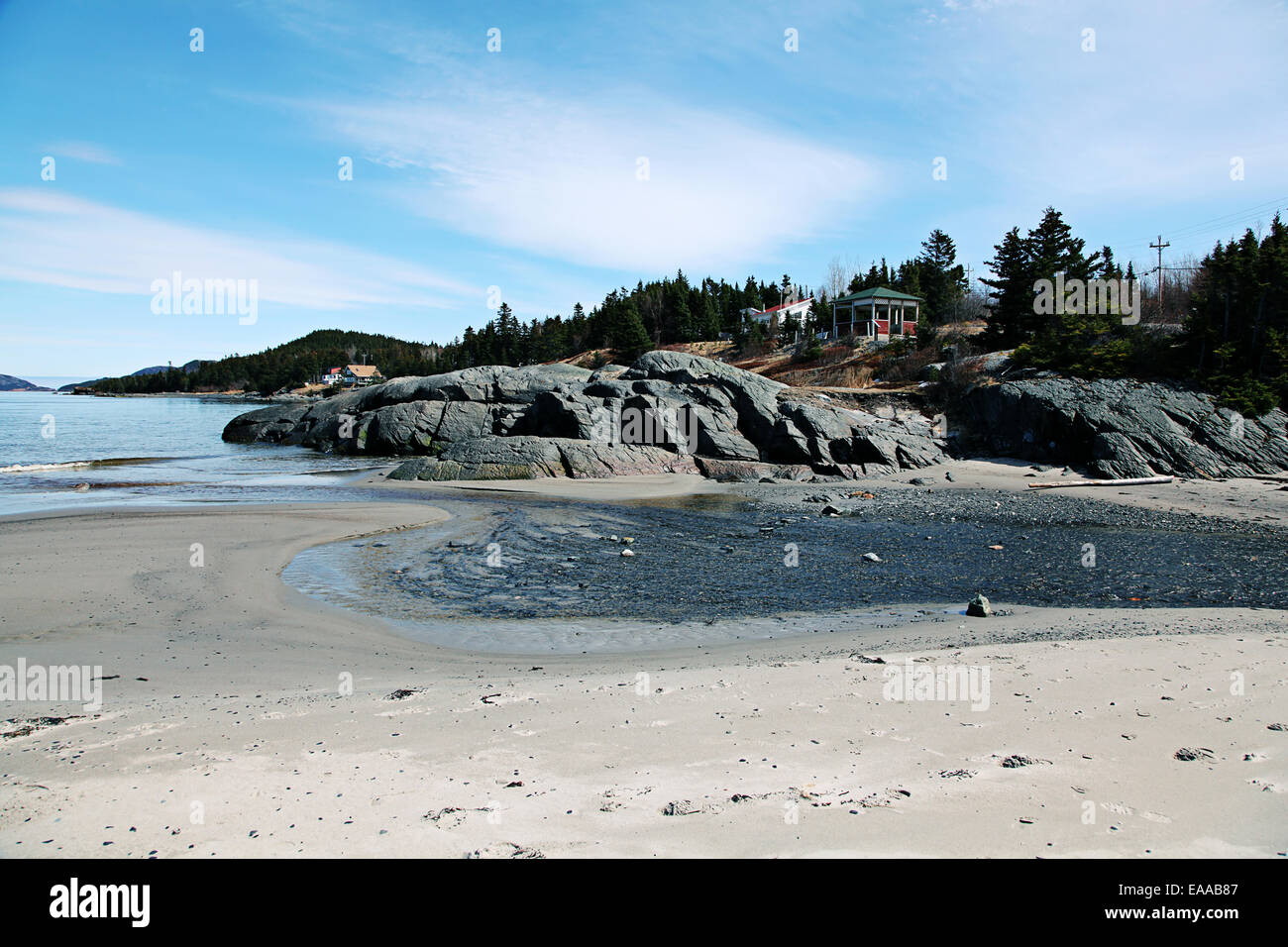 Beautiful sandy beach in rural newfoundland Stock Photo - Alamy