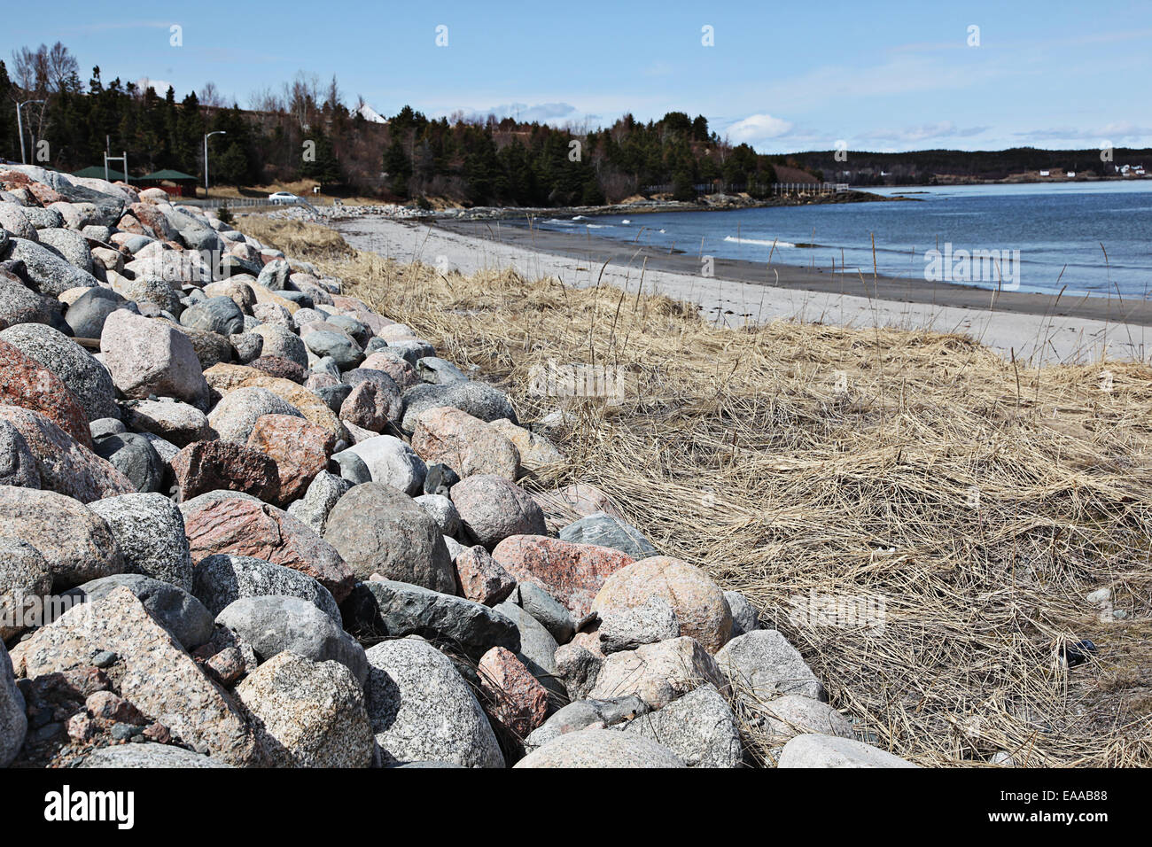 Beautiful sandy beach in rural newfoundland Stock Photo - Alamy