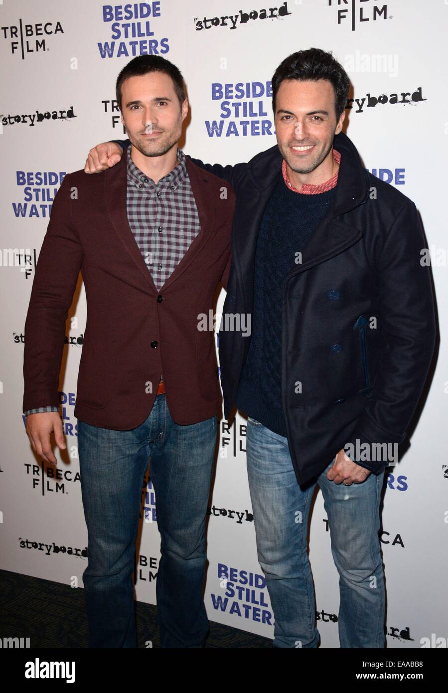 New York, NY, USA. 9th Nov, 2014. Brett Dalton, Reid Scott at arrivals ...