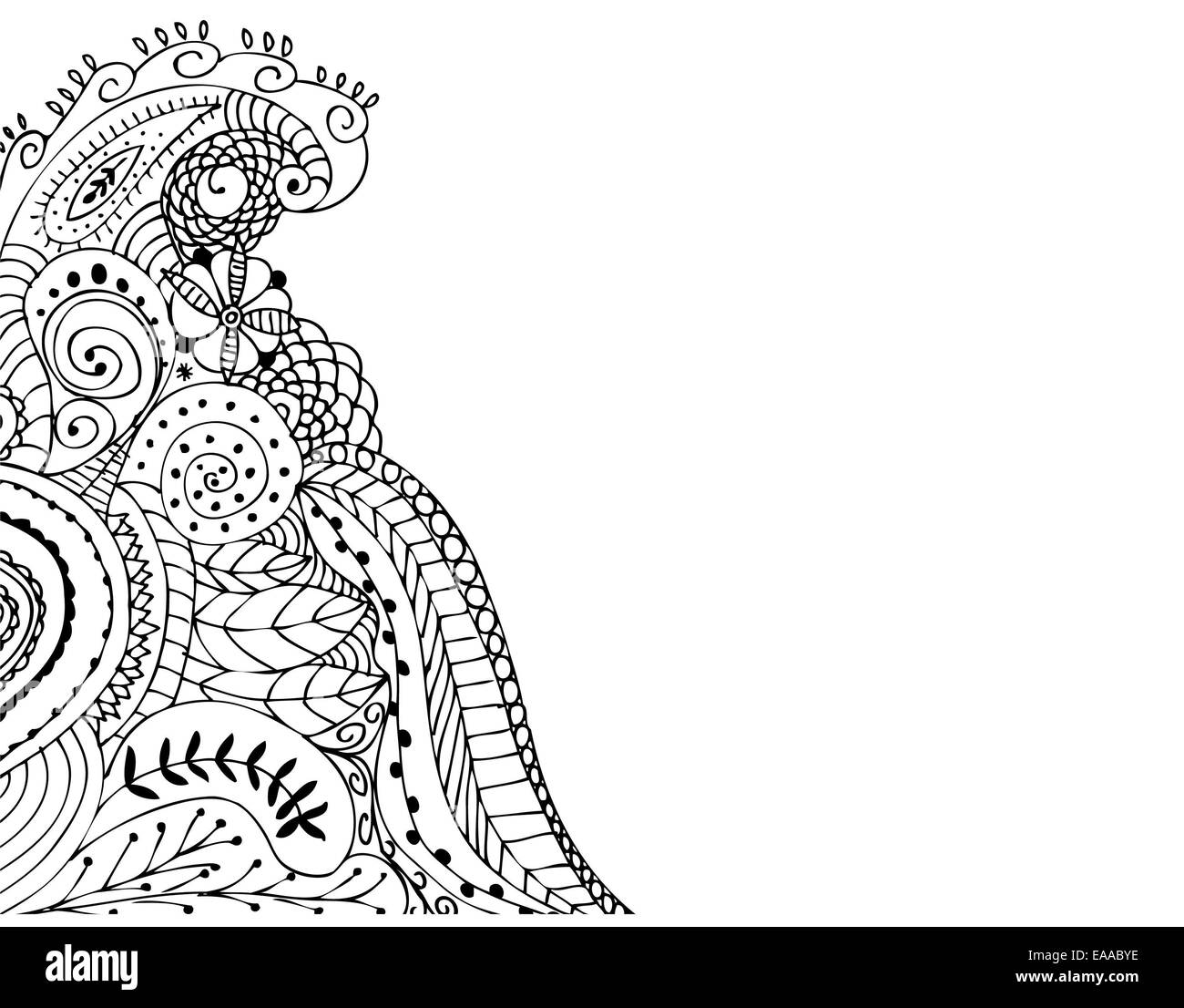 Abstract zentangle background Stock Photo - Alamy