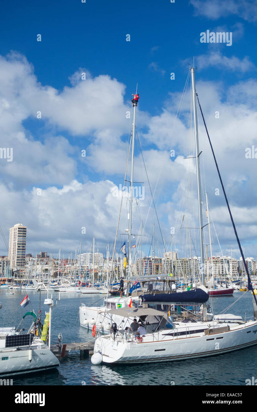 Gran Canaria, Canary Islands, Spain. 10th November, 2014. Sailor ...