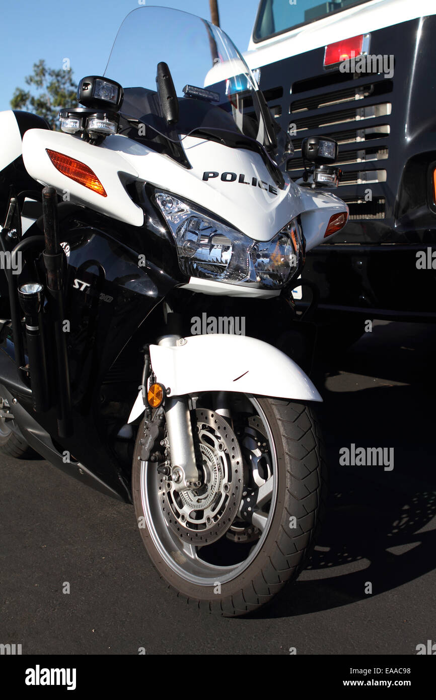 American Police motorbike in Tustin California Stock Photo - Alamy