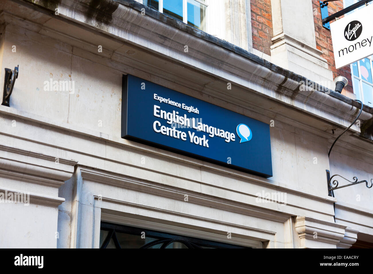 English Language learning centre York City building sign learn to speak ...