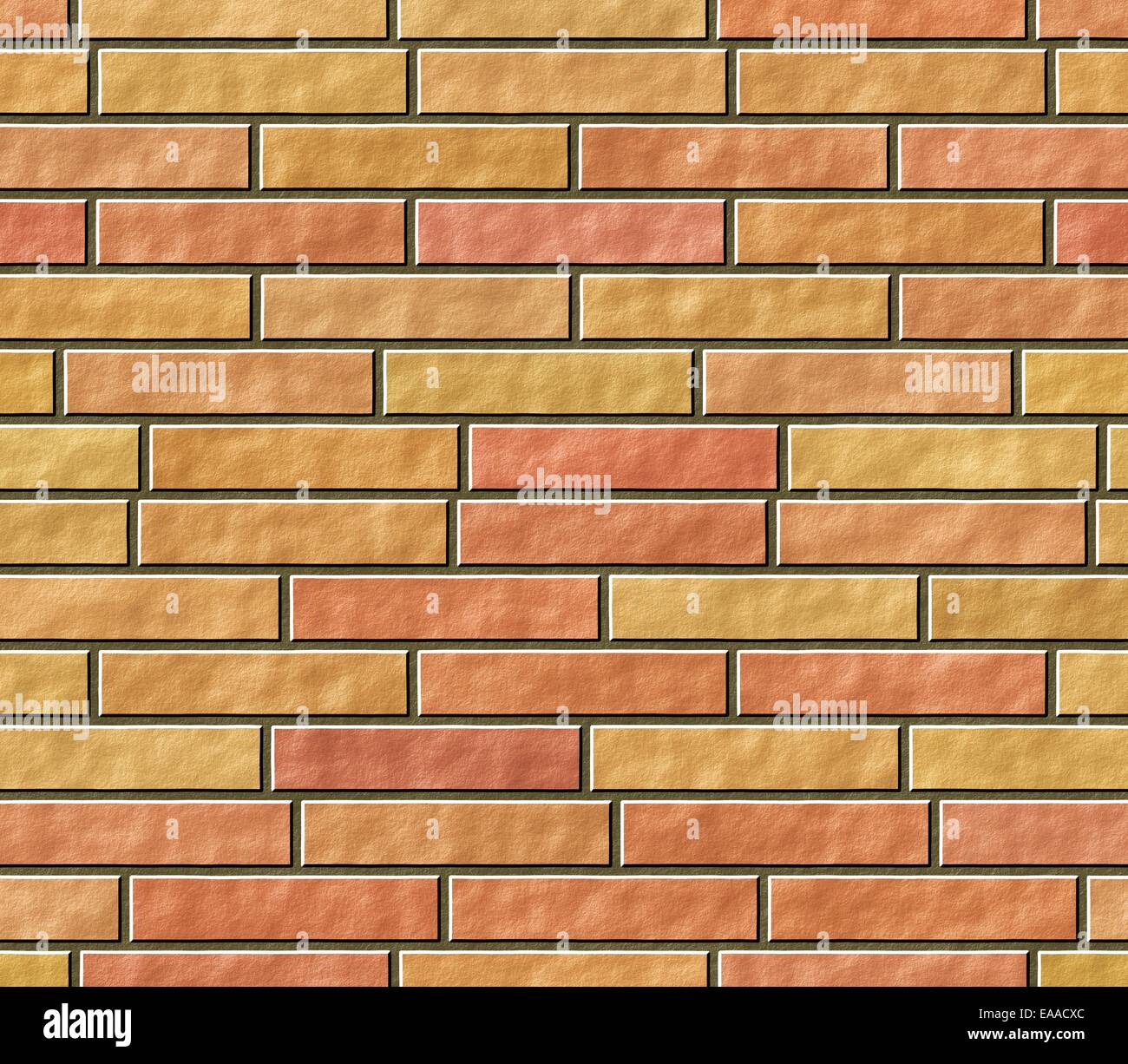 Surface of the orange brick wall illustration Stock Photo - Alamy
