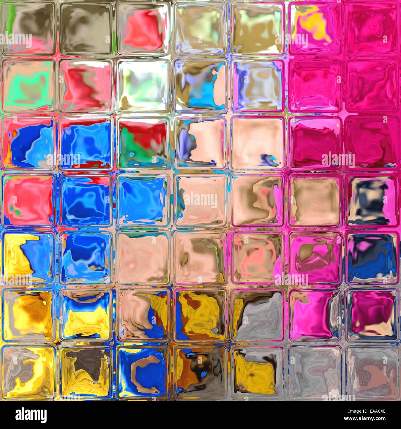 The pattern from the shiny colorful glass blocks Stock Photo - Alamy