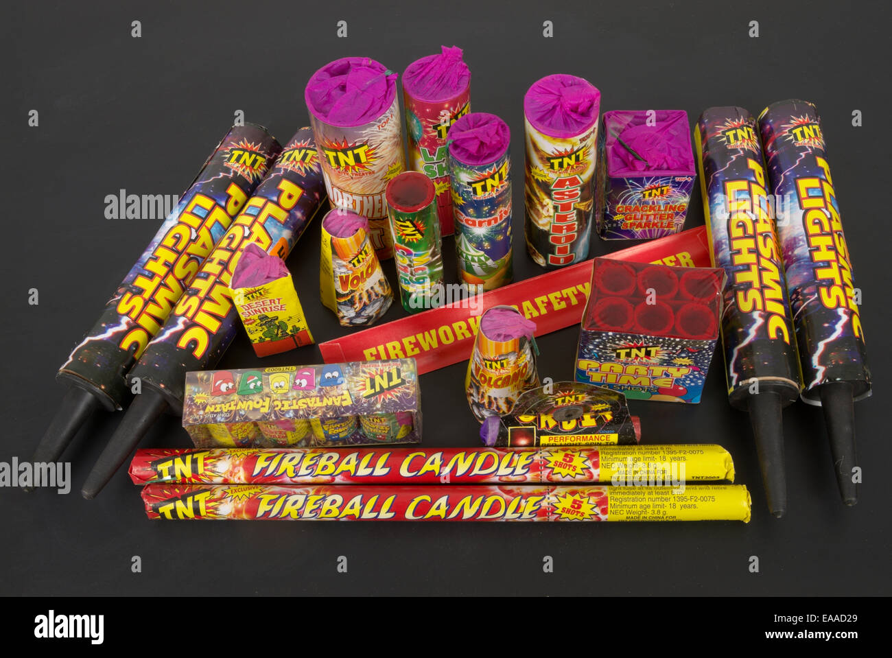 A Selection Of Fireworks Stock Photo - Alamy