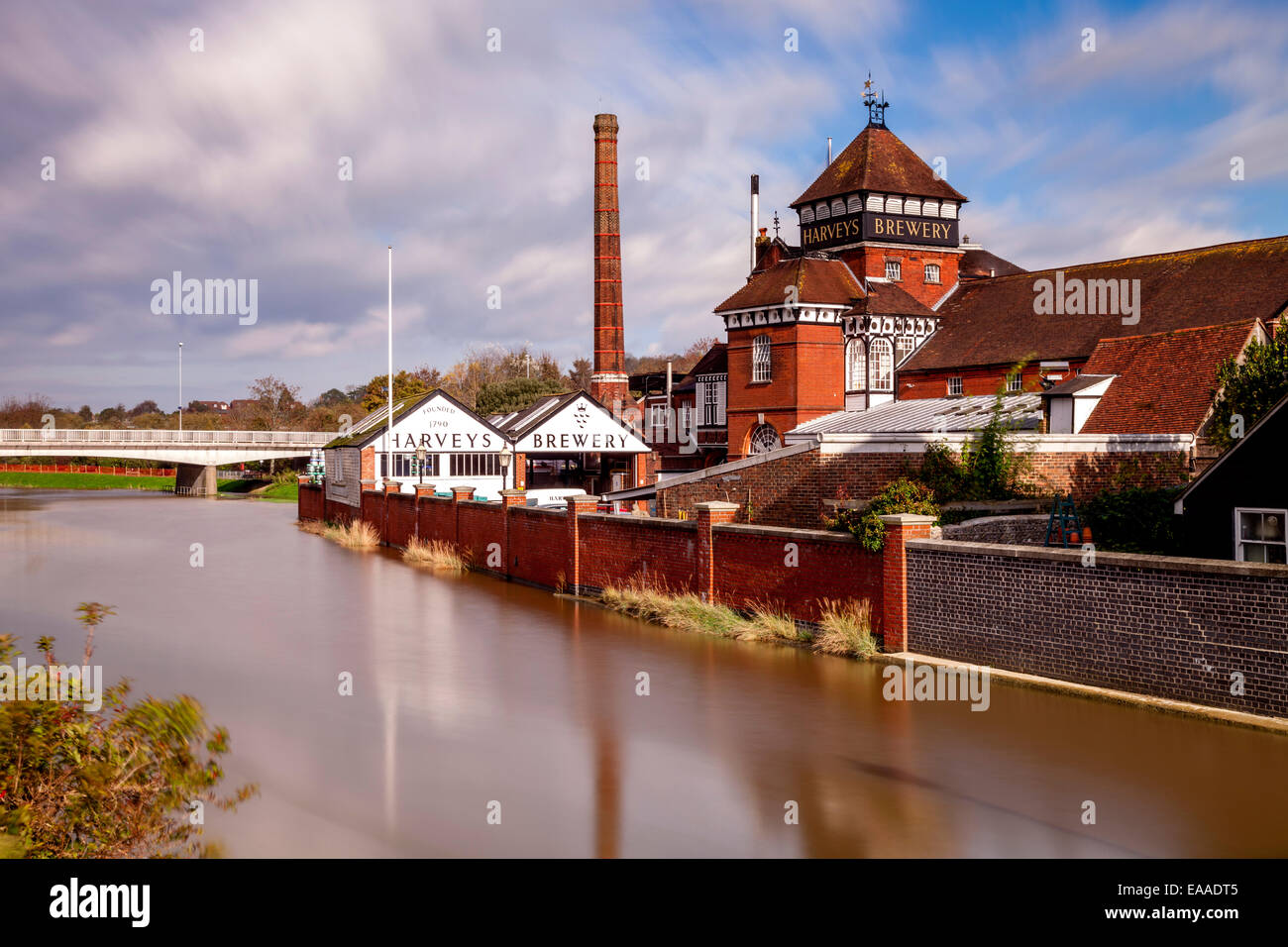 Harveys Brewery and River Ouse, Lewes, Sussex, England Stock Photo - Alamy