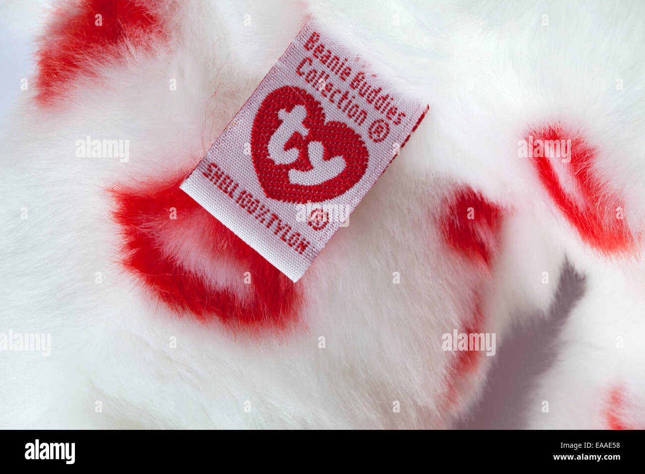 Smooch the bear ty beanie buddies collection shell 100% tylon label tag ...