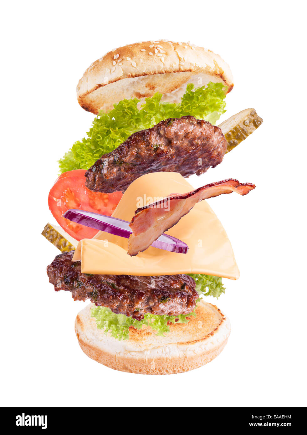 Flying hamburger hi-res stock photography and images - Alamy