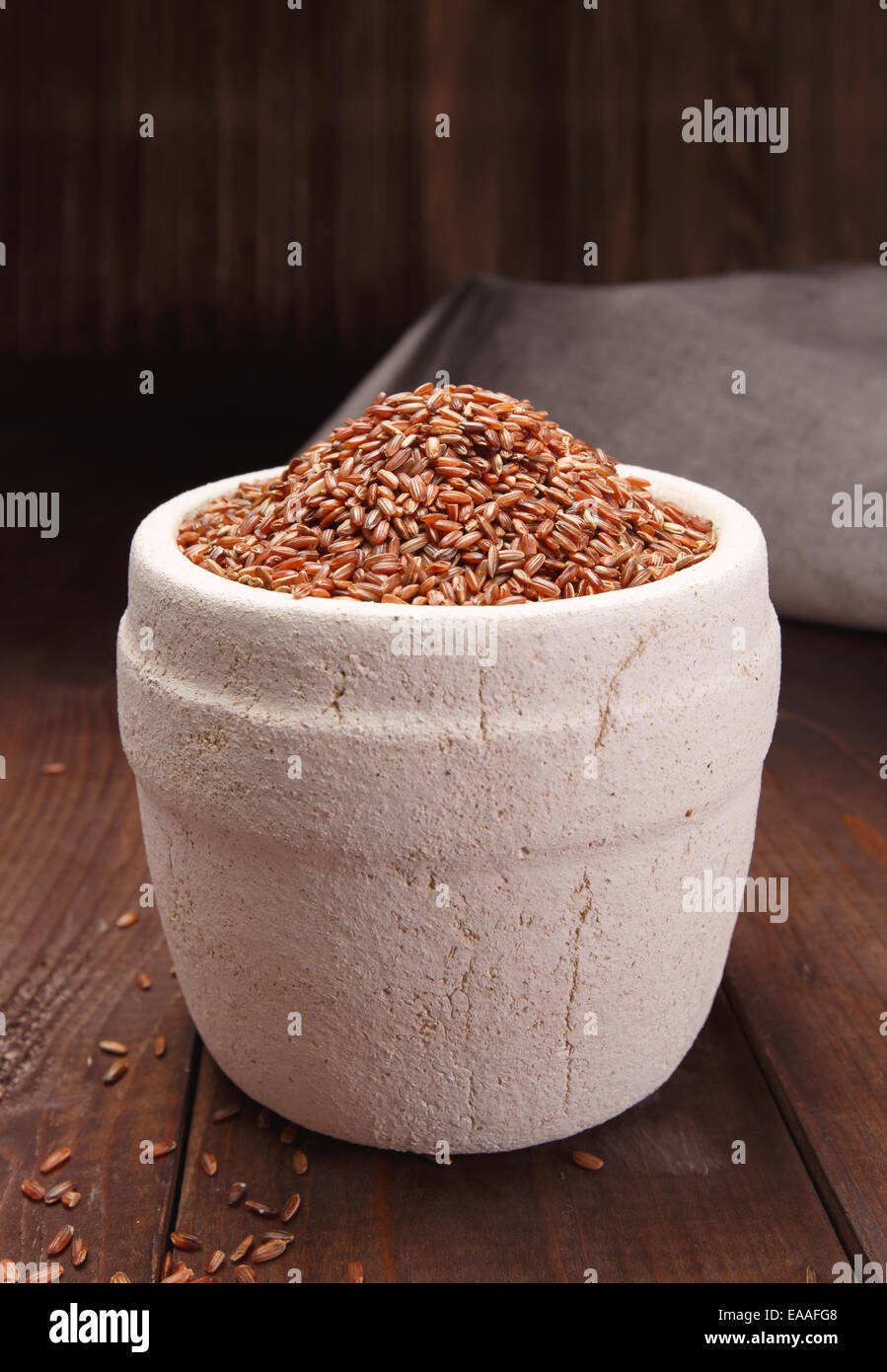 wild red rice in bowl Stock Photo - Alamy