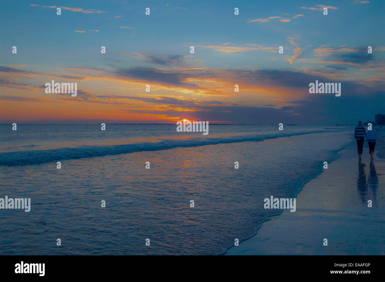 Florida beach sunset walk hi-res stock photography and images - Alamy