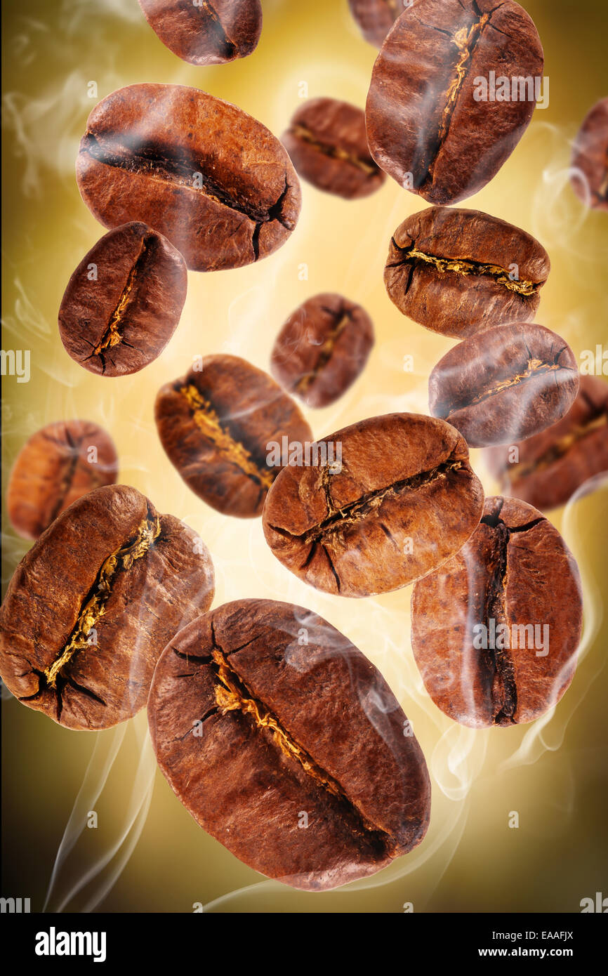 Flying coffee beans hi-res stock photography and images - Alamy