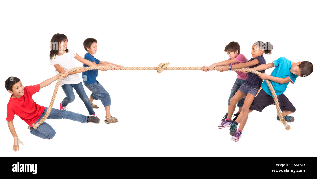 Kids pulling rope hi-res stock photography and images - Alamy