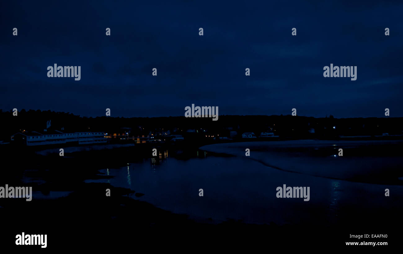 ocean sea seaside night beach lighting [blue sky] Stock Photo - Alamy