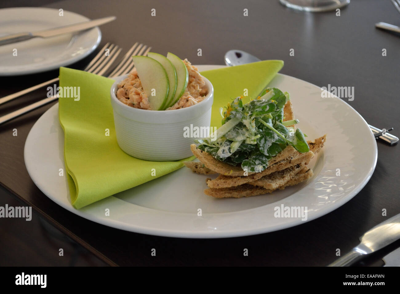 Starter course in a restaurant Stock Photo - Alamy