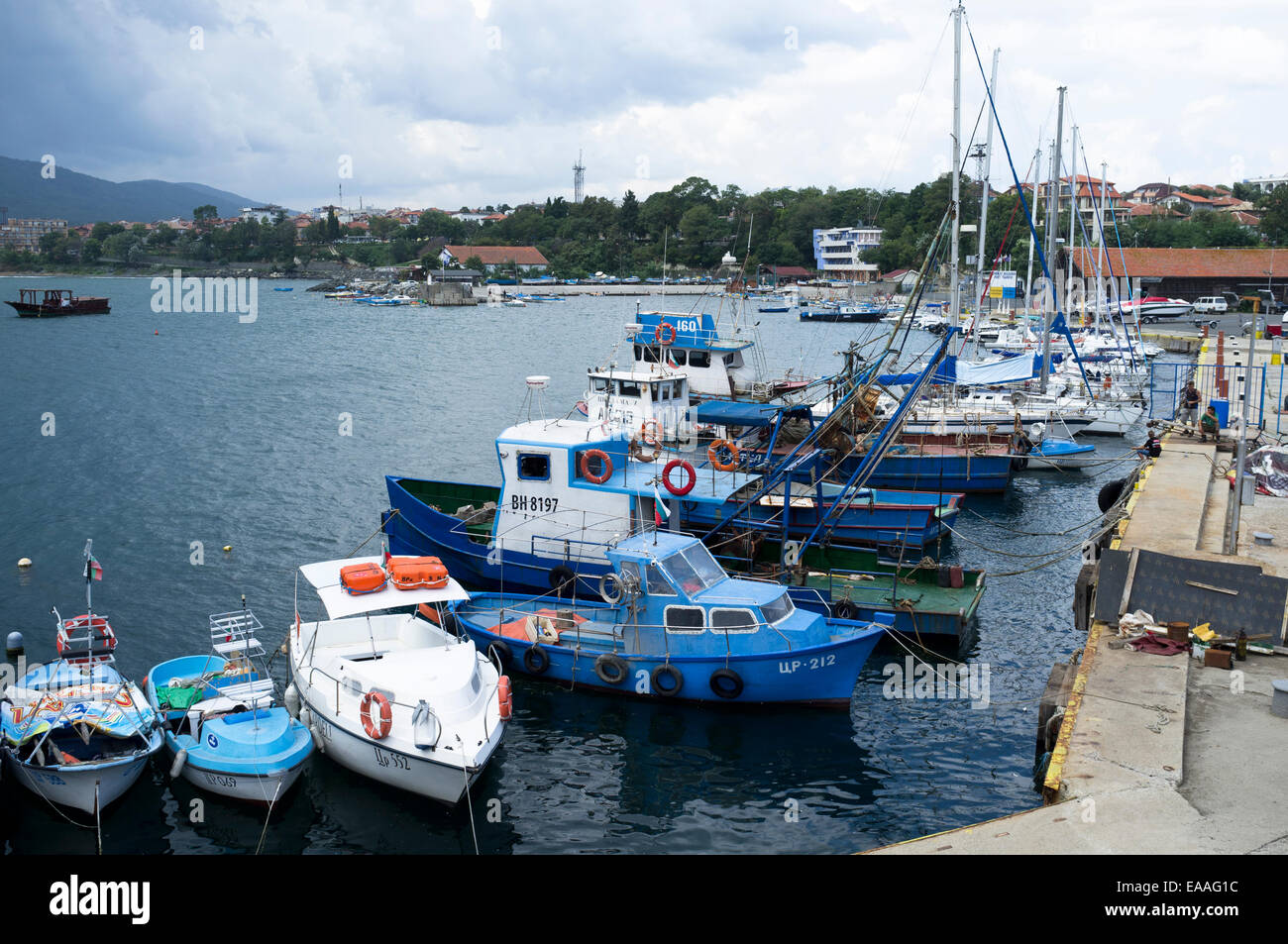 Mooring of City of Tsarevo, Bulgaria Stock Photo - Alamy