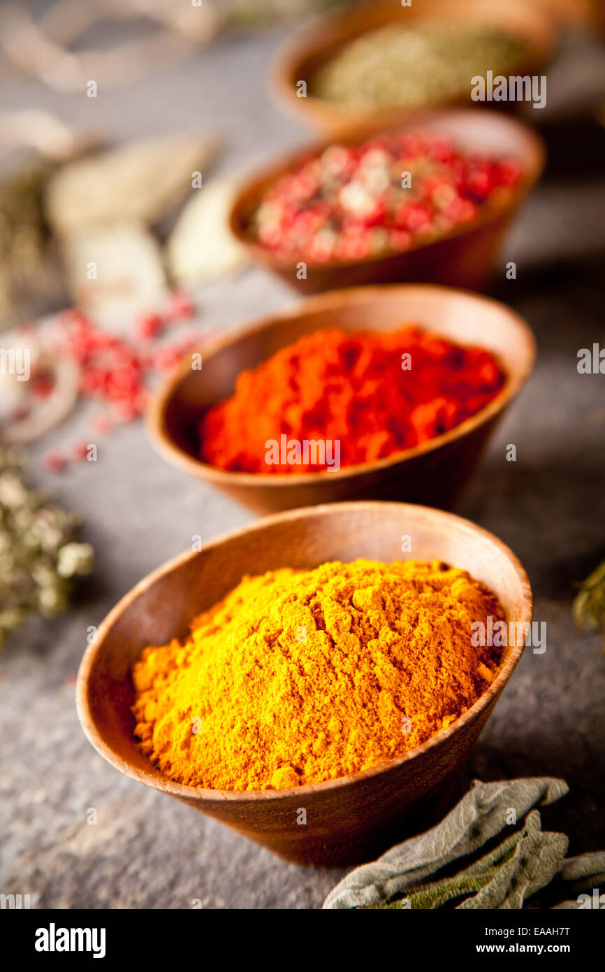Various spices in black hi-res stock photography and images - Alamy
