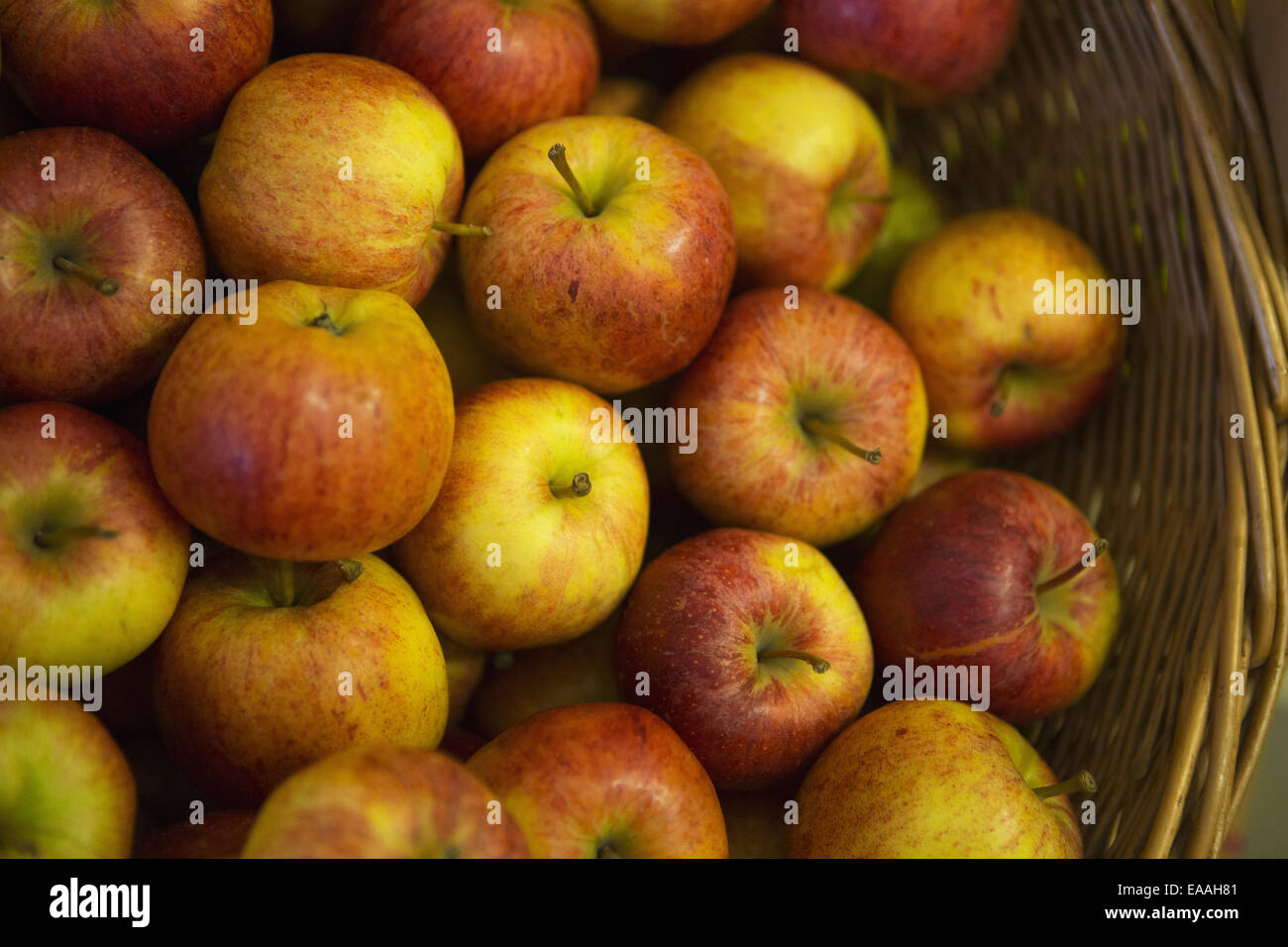Basket of apples Stock Photo - Alamy