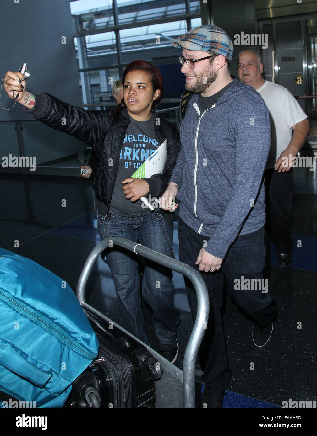 Seth Rogen at John F. Kennedy International Airport (JFK) Featuring ...