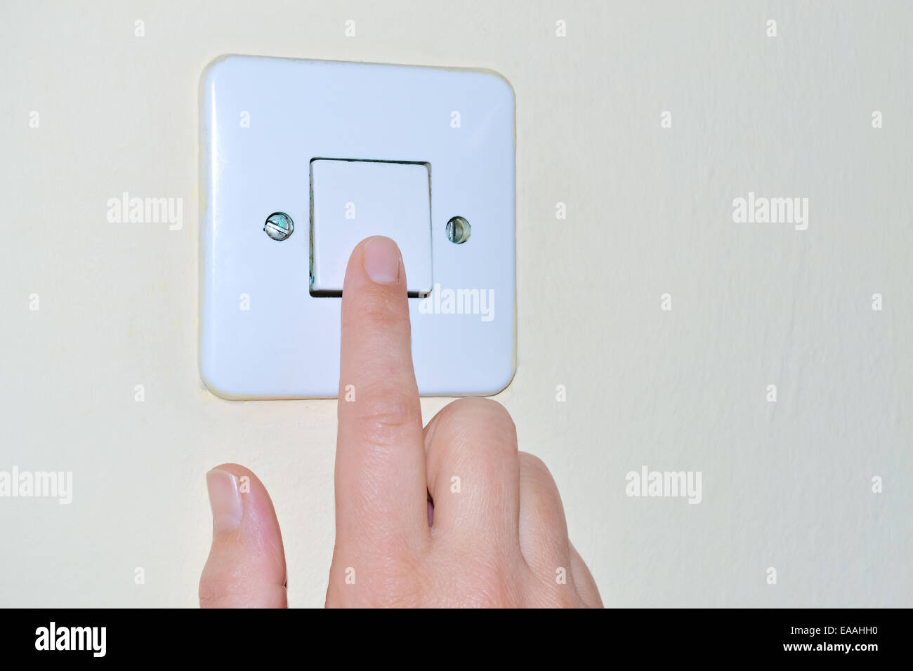 Finger light switch hi-res stock photography and images - Alamy