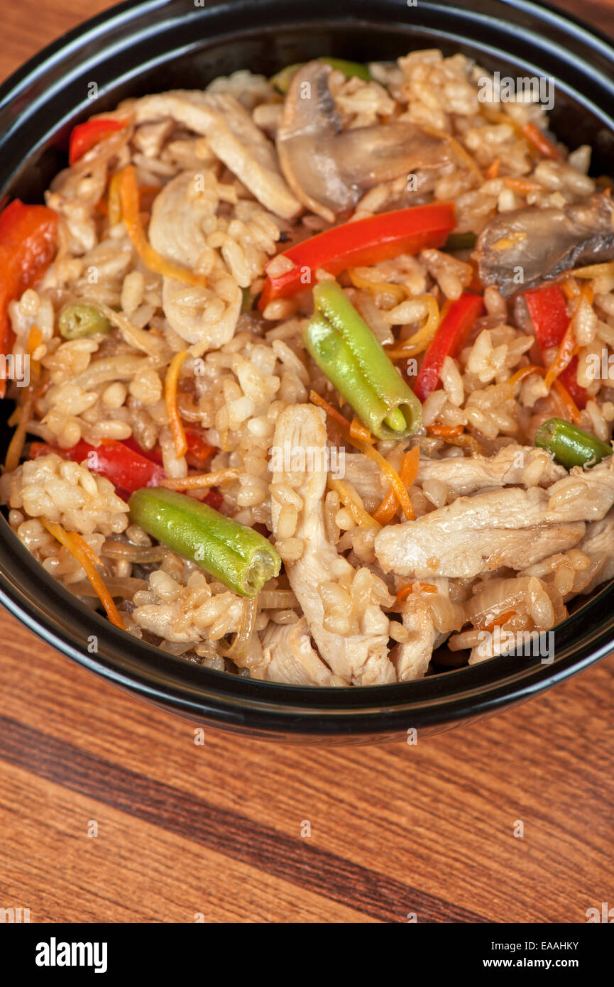 Rice chicken vegetable Stock Photo - Alamy