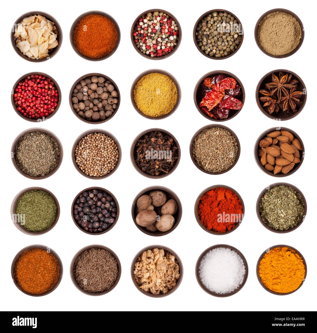 Huge spices collection, isolated on white background Stock Photo - Alamy