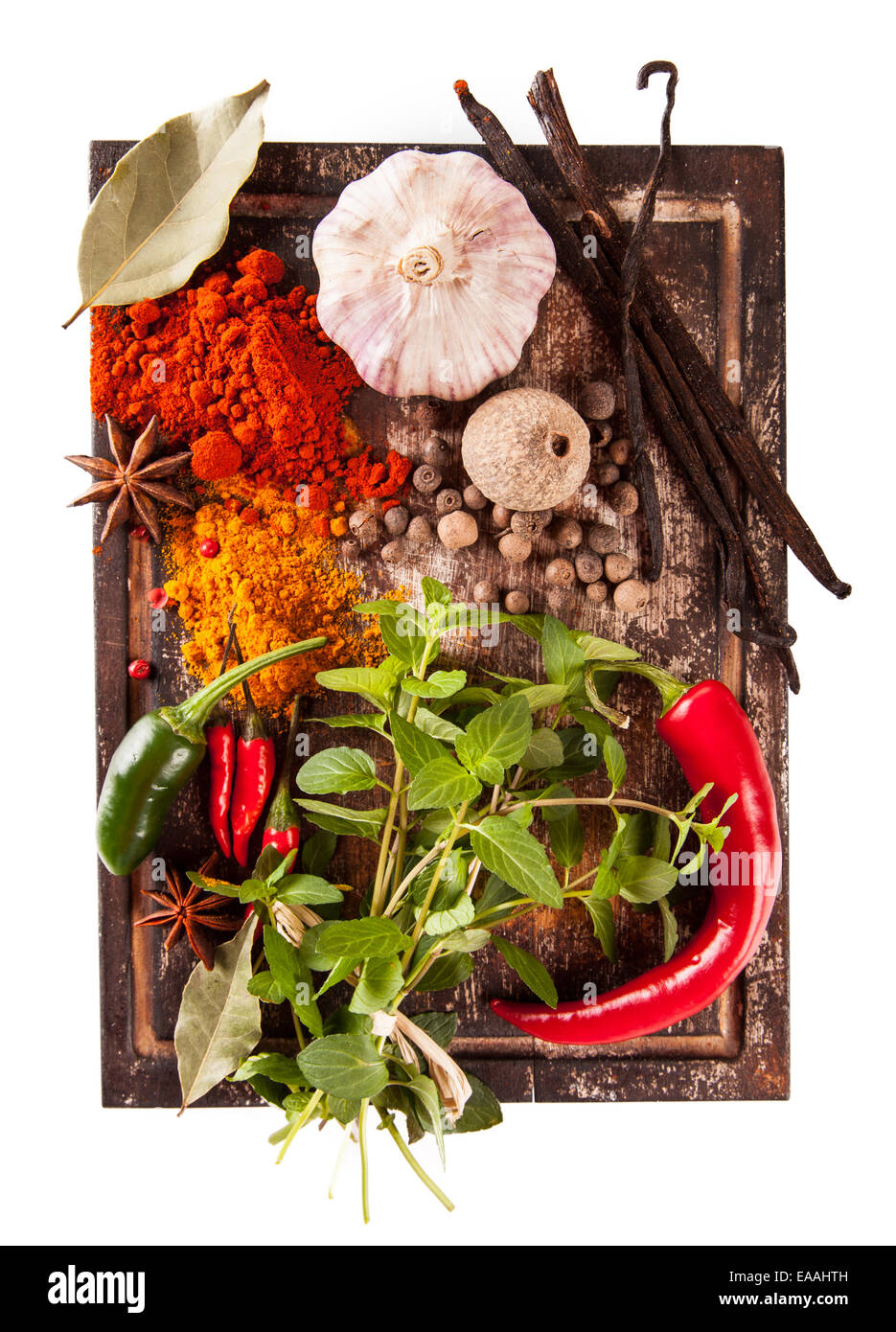 Studio shot of isolated spices on white background Stock Photo - Alamy