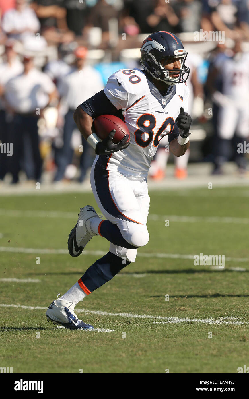 Oakland, CA. 09th Nov, 2014. Denver wide receiver Julius Thomas during ...