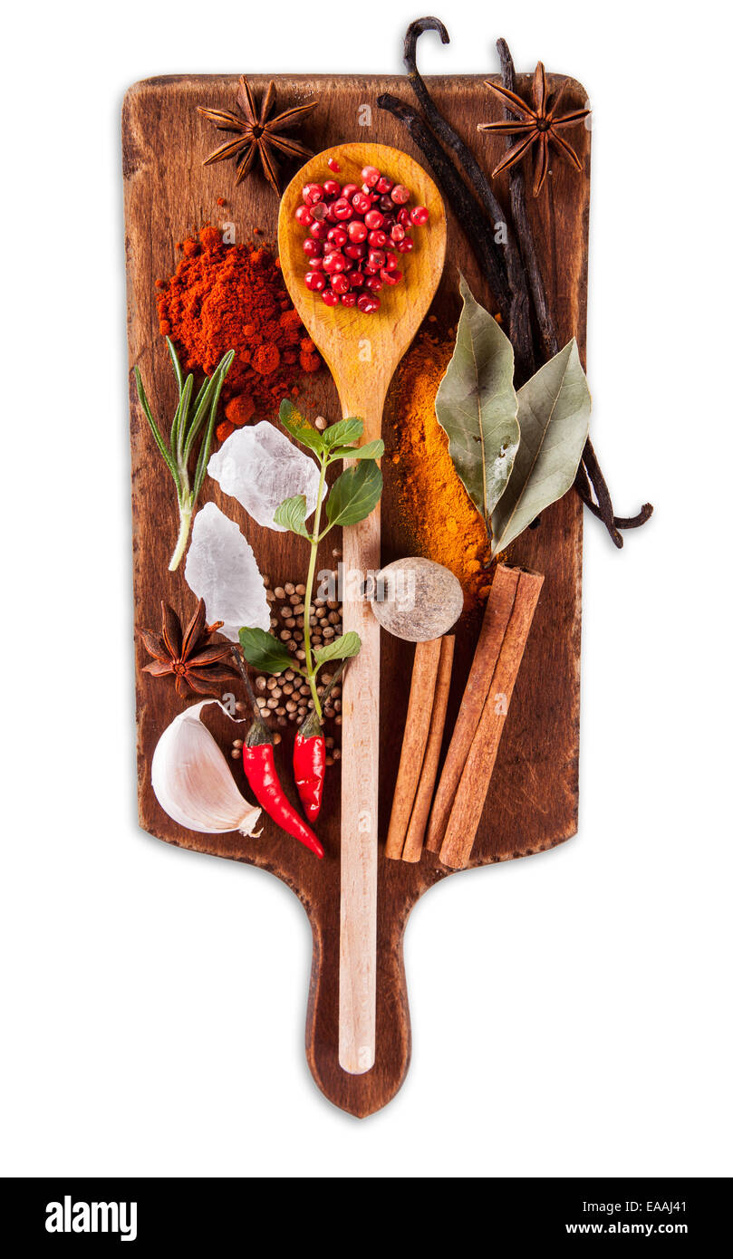 Studio shot of isolated spices on white background Stock Photo - Alamy