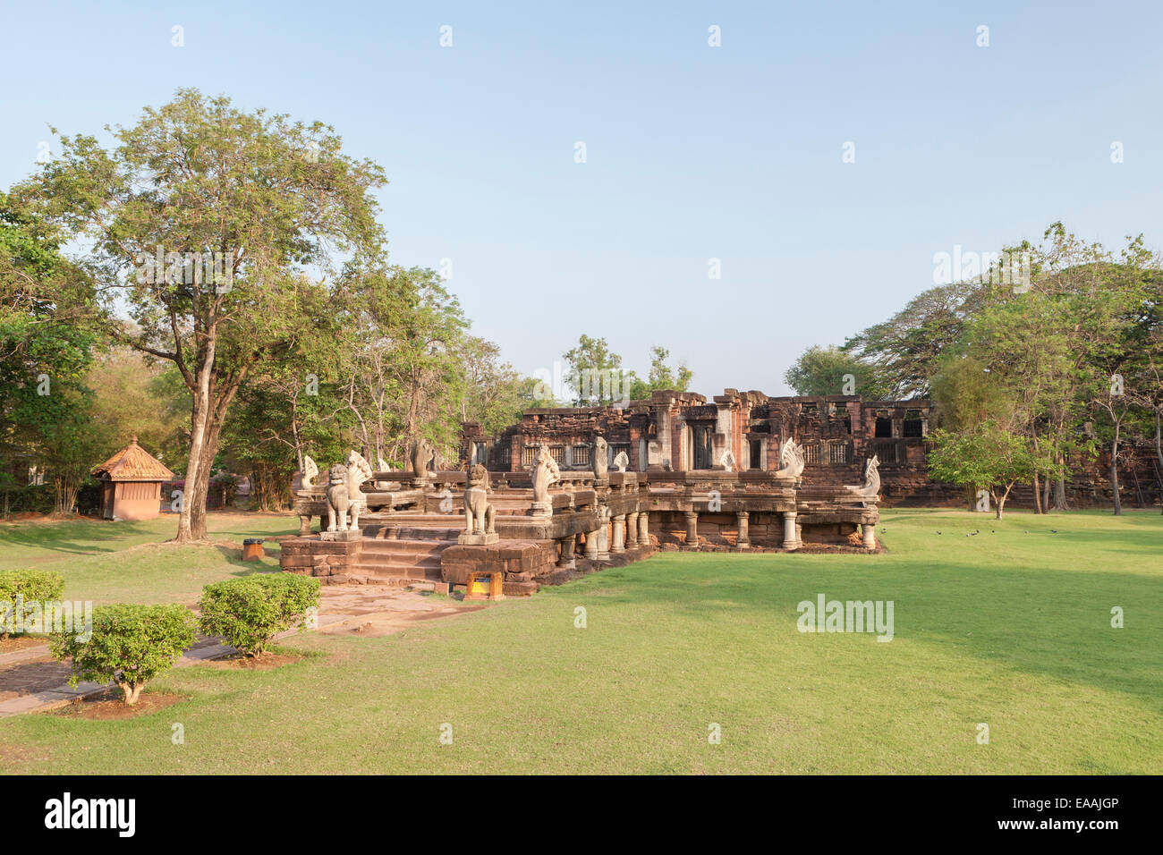 The naga bridge of Prasat Hin Phimai temple, Thailand Stock Photo - Alamy