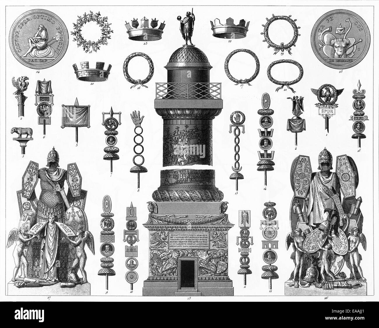 Military Trappings of Ancient Rome Stock Photo - Alamy