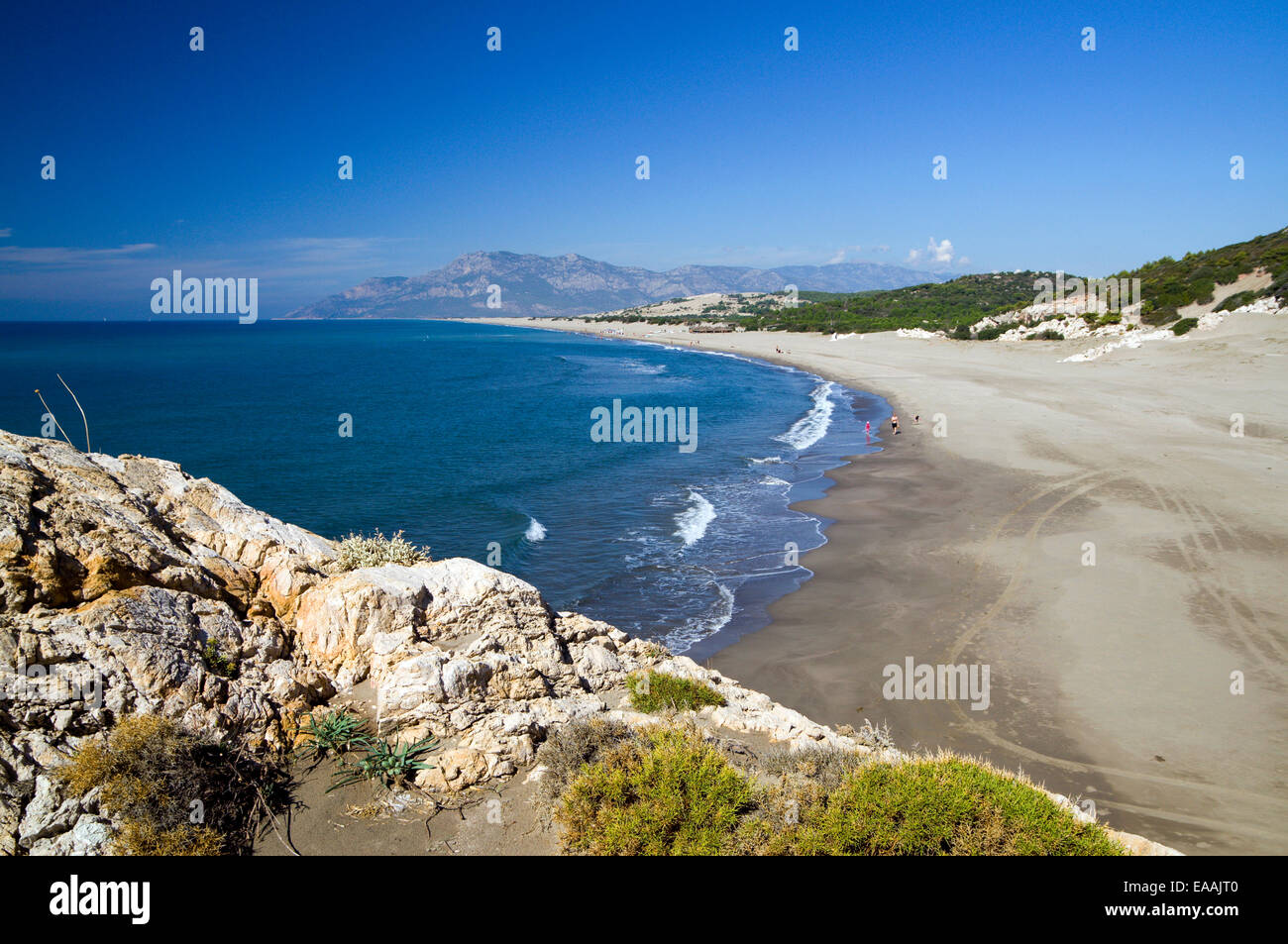 Patara Beach near Kalkan, Lycian Coast, near Kas, Turkey, Asia Stock ...
